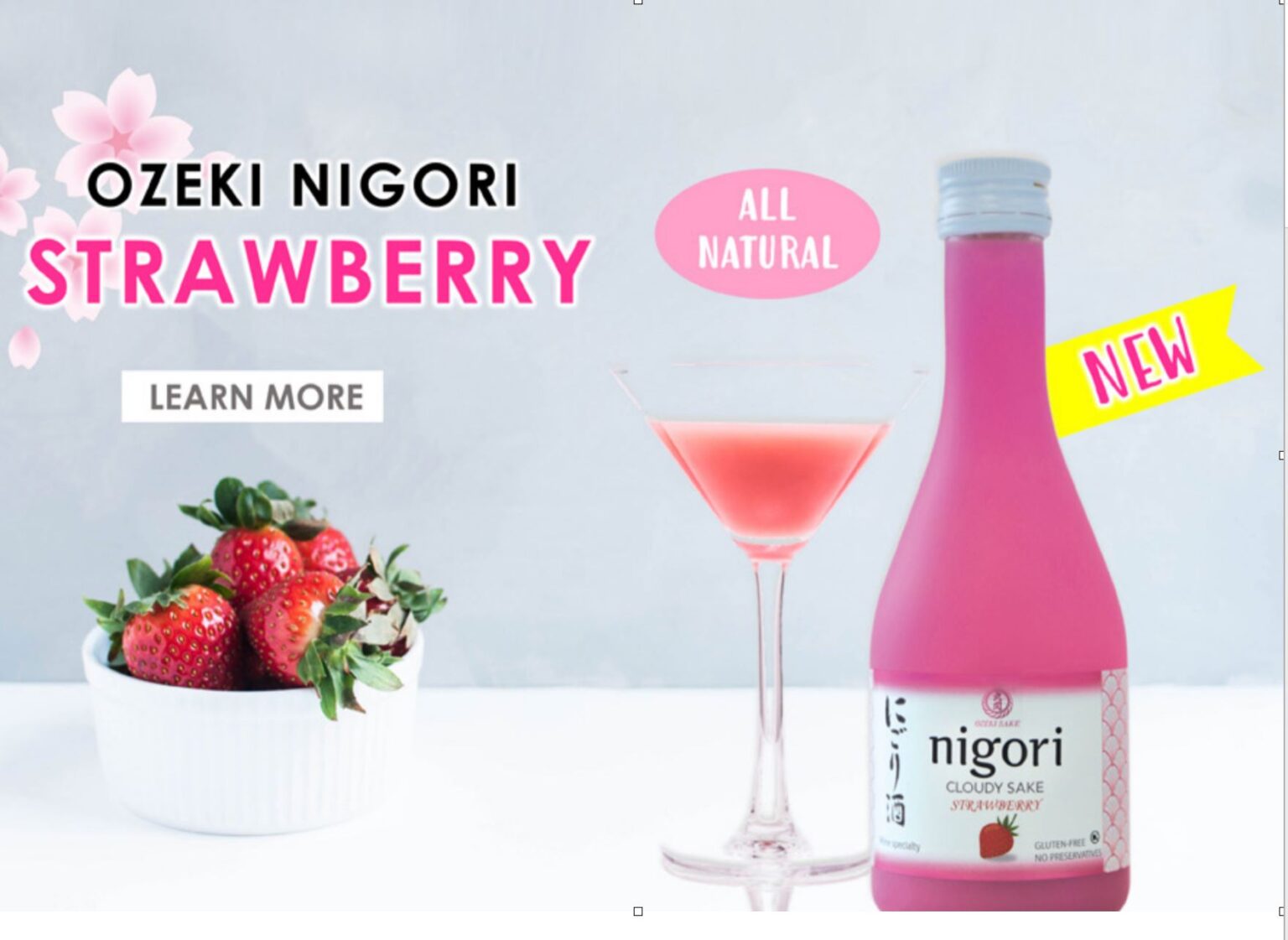 Ozeki Strawberry Nigori - Sake World